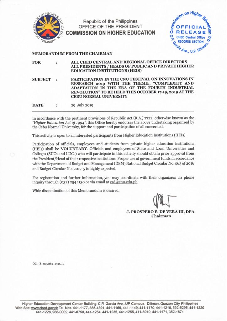 CNU FIRe | Cebu Normal University