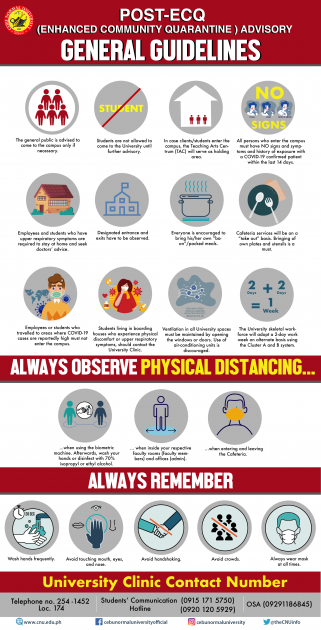POST-ECQ Guidelines | Cebu Normal University