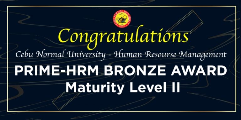 CNU-HRMO receives PRIME-HRM bronze award – Cebu Normal University