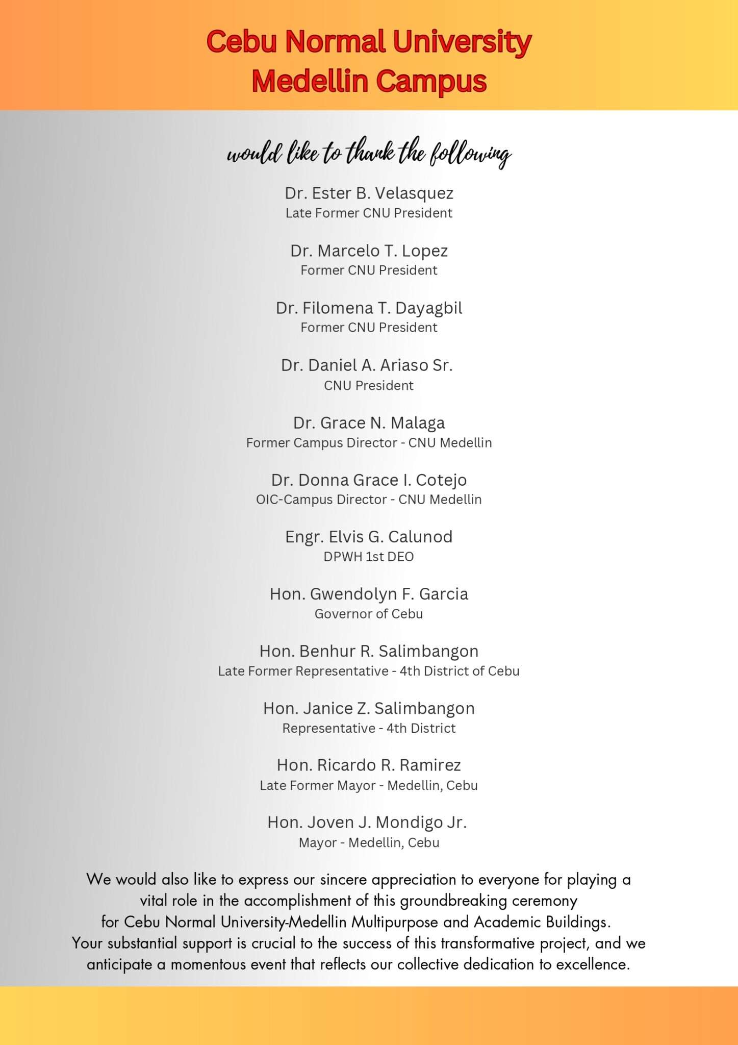 CNU Medellin Campus | Cebu Normal University