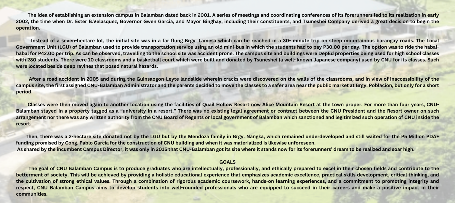 Balamban Campus | Cebu Normal University